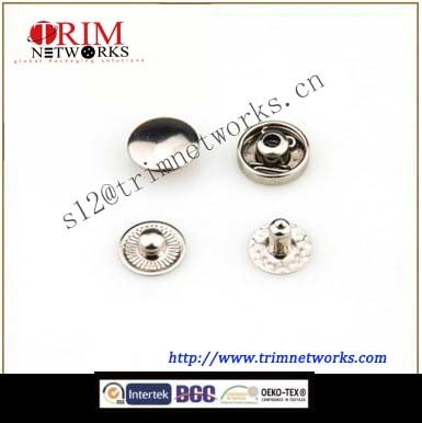 Brass snap 10MM button cap with #488 buttom part HVB Nickle fashion metal button