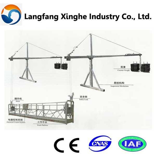 zlp ce certificate suspended wire rope platform/swing stage/suspended scaffolding