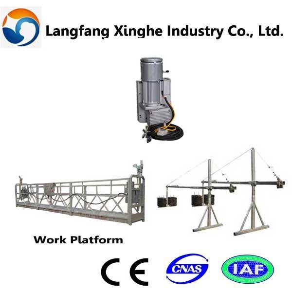 electric suspended wire rope platform/ zlp series construction gondola/lifting cradle