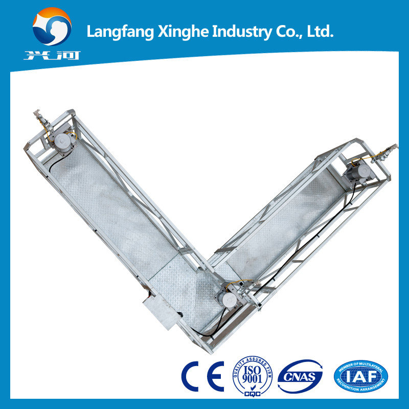 L type swing satge for high rise window cleaning