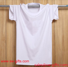 China Fashion T Shirts Short Sleeve Round Neck Black White Male t-shirt Top Cotton In Stock supplier
