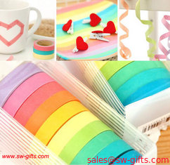 China New Design DIY decorative adhesive paper sticky paper tape for scrapbooking Diary Gifts supplier