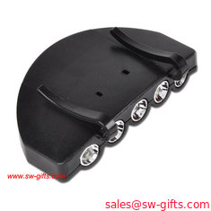 China Flashlight 5-LED Light Visor Cap Hat Clip-on Working Climbing Headlamp Lamp Flash Light supplier