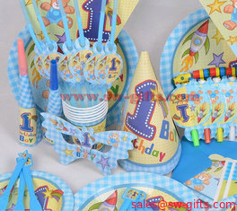 China Boy first birthday Rocket bear birthday Kids Birthday Decoration Set Baby Birthday Party pack supplier