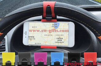 China 2017 Car Steering Wheel Mount Holder Rubber Band For iPhone For iPod MP4 GPS Mobile Phone Holders Car-styling supplier