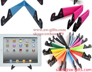 China Universal V Shape Phone Tablet Stand Holder for Iphone Ipad Mini for Samsung Folding Bracket for Smartphone Tablet Mount supplier