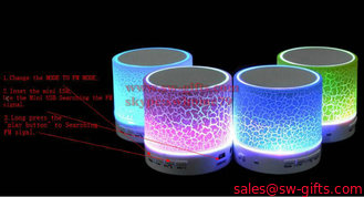 China Column LED Mini Wireless Bluetooth Speaker TF USB FM Portable Music Loudspeakers Hand-free call For iPhone 6 Phone PC supplier
