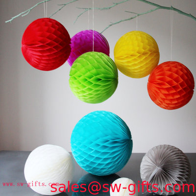 Party Wedding Decoration Paper Craft Tissue Paper Honeycomb Balls Pom Pom Flower Ball supplier