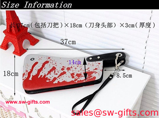 Fashion Designer Clutch Women Clutch PU Creative Rock Punk Blood Kitchen Knife Handbags supplier