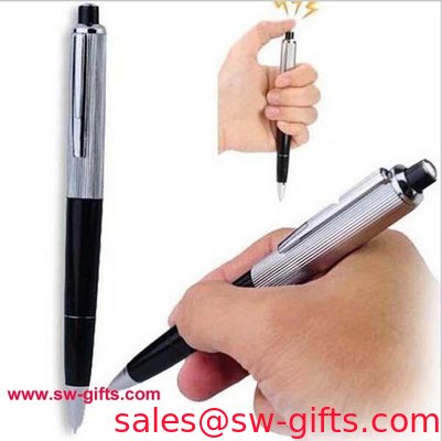 Joker Play Shocking Electric Shock Novelty Metal Pen Prank Trick Joke Gag New Funny Toy supplier