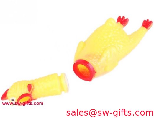 New Yellow Screaming Rubber Chicken Shape Pet Dog Toy Squeak Squeaker Chew Gift 3 Sizes supplier