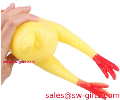New Yellow Screaming Rubber Chicken Shape Pet Dog Toy Squeak Squeaker Chew Gift 3 Sizes supplier