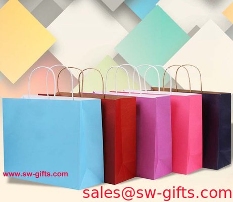 Multicolor Recyclable Kraft Paper Luxury Party Gifts Bag With Handles Cheap Bag Paper Bag supplier