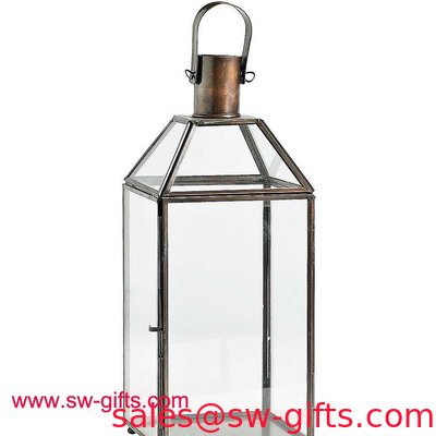 White Metal Lantern Christmas Decoration Designs Hurricane Lamp Nordic Candle Holder supplier