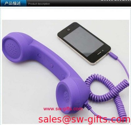 Phone Handset,Anti Radiation.No volume for iphone 4s/laptop/ipad Retro Telephone Receiver supplier
