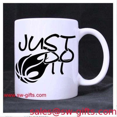 Custom Just Do It Personalized Office Home Mugs Beer Coffee Mug White Cups Ceramic Gifts supplier