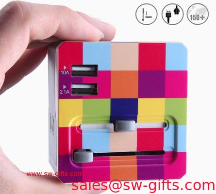 2019 Special World Cup Promotional Gifts Multi Travel adapter Current output Dual USB supplier