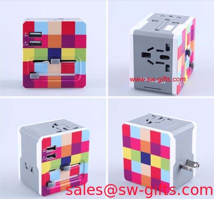 2019 Special World Cup Promotional Gifts Multi Travel adapter Current output Dual USB supplier