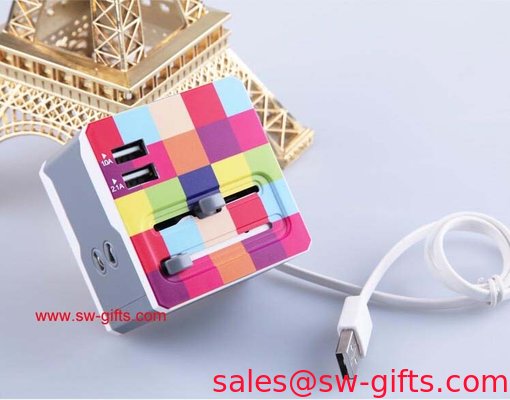 2019 Special World Cup Promotional Gifts Multi Travel adapter Current output Dual USB supplier