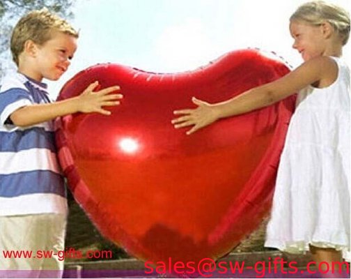 75cm Large aluminum Inflatable Foil balloons lovers heart balloon gift Helium Balloon supplier