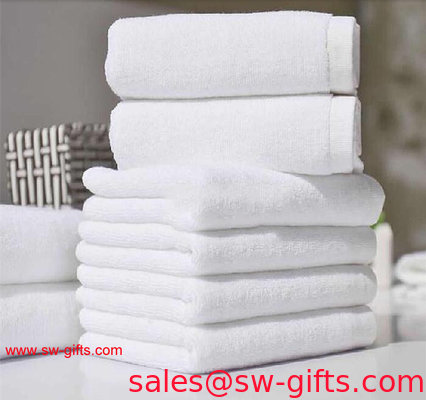 Soft Bath Towel White Cotton Big Hotel Towel Washcloths Wedding Hand Towels supplier