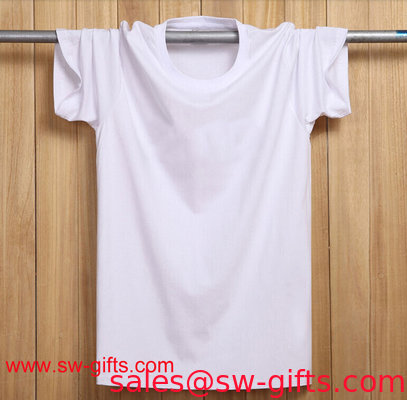 Fashion T Shirts Short Sleeve Round Neck Black White Male t-shirt Top Cotton In Stock supplier