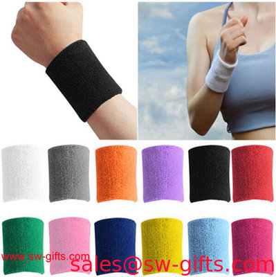 Sport wristband Unisex Cotton Sweat Band Sweatband Arm Band Wristband Tennis Basketball supplier