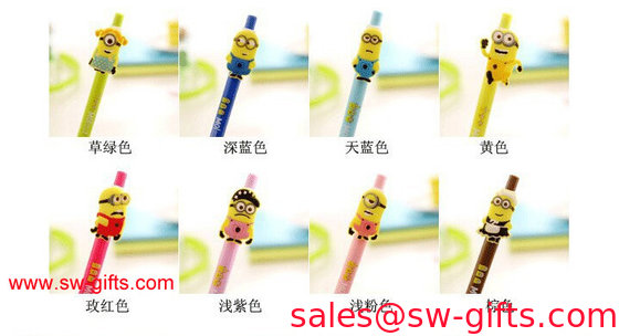 Cute Korean Stationery Small Yellow People Gel Pen Kawaii Creative Colored Pens School supplier