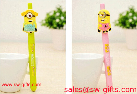 Cute Korean Stationery Small Yellow People Gel Pen Kawaii Creative Colored Pens School supplier
