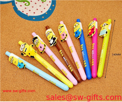 Cute Korean Stationery Small Yellow People Gel Pen Kawaii Creative Colored Pens School supplier
