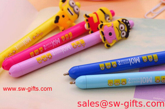 Cute Korean Stationery Small Yellow People Gel Pen Kawaii Creative Colored Pens School supplier
