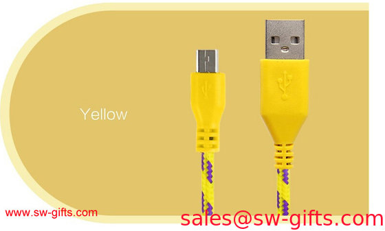 HOT 1M/2M/3M Nylon Braided Micro USB Cable, Charger Data Sync USB Cable Cord For Samsung supplier