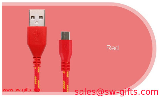 HOT 1M/2M/3M Nylon Braided Micro USB Cable, Charger Data Sync USB Cable Cord For Samsung supplier