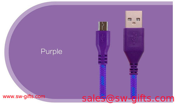HOT 1M/2M/3M Nylon Braided Micro USB Cable, Charger Data Sync USB Cable Cord For Samsung supplier