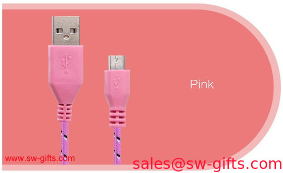 HOT 1M/2M/3M Nylon Braided Micro USB Cable, Charger Data Sync USB Cable Cord For Samsung supplier
