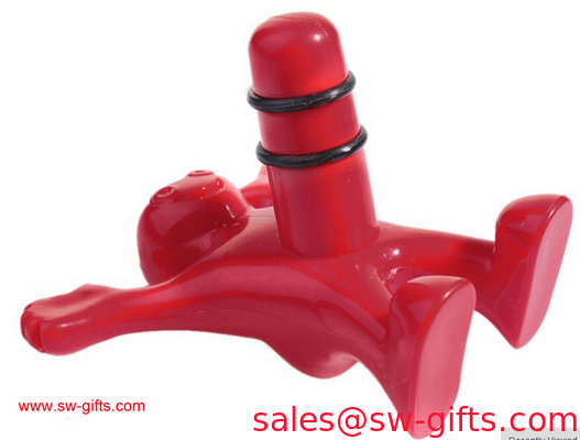 New Kitchen Bar Red Fun Happy Man Wine Beer Soda Bottle Novelty Opener Stopper supplier