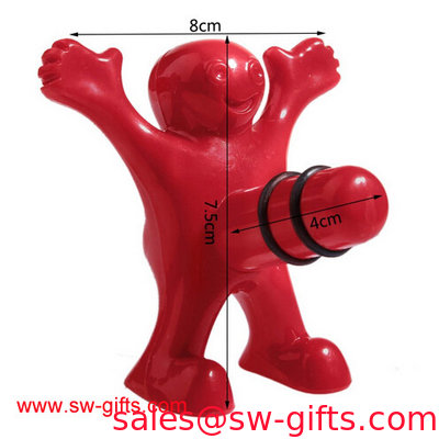 New Kitchen Bar Red Fun Happy Man Wine Beer Soda Bottle Novelty Opener Stopper supplier