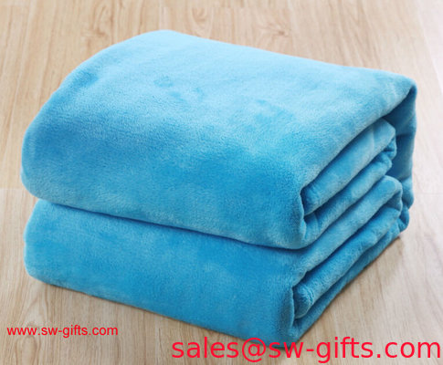 Flannel air/sofa/bedding Solid Color Blanket Throw and Double Faced Travel Flannel Blanket supplier