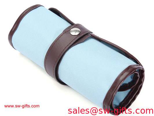 New Blue 38 Hole Pencil Bag School Canvas Painting Stationery Roll Pencil Case Sketch supplier