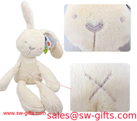 Cute Baby Kids Animal Rabbit Sleeping Comfort Doll Plush White Toy Best Gift for Gifts supplier