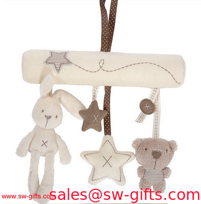 Baby Rabbit Toy Baby Bed Stroller Hanging Rattle Plush Soft Musical Mobile Toy Carriages supplier