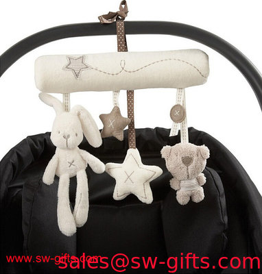 Baby Rabbit Toy Baby Bed Stroller Hanging Rattle Plush Soft Musical Mobile Toy Carriages supplier