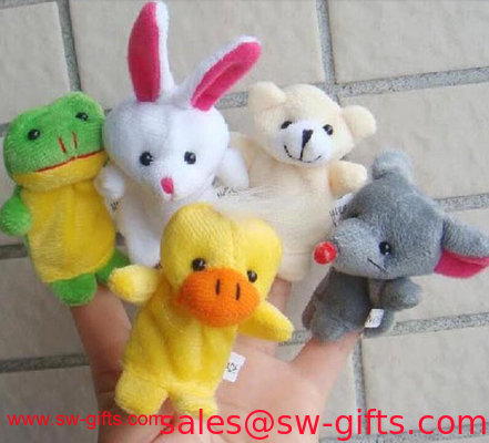 Cartoon Biological Animal Finger Puppet Plush Toys Child Baby Favor Dolls Christmas Gifts supplier