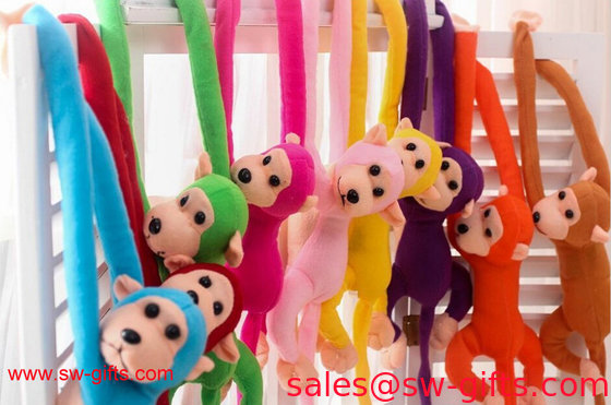 Arm Monkey from Arm to Tail Plush Toys Colorful Monkey Curtains Monkey Stuffed Animal Doll supplier