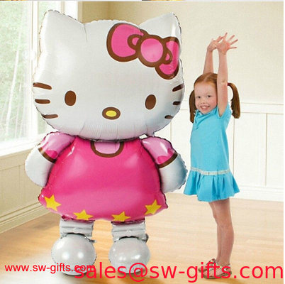Hello Kitty Cat foil Balloons Cartoon Birthday Decoration Wedding Party Inflatable Balloon supplier