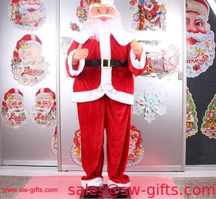 Electric Christmas old man music Santa Claus 160cm Outdoor Christmas Decoration supplier
