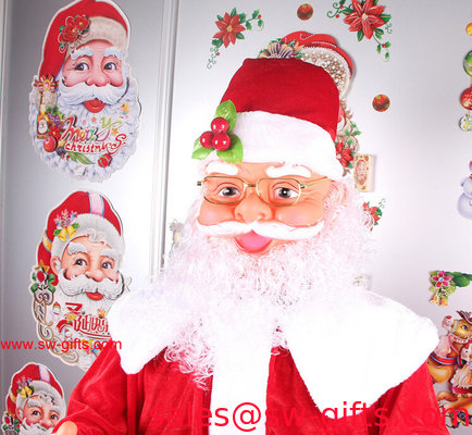 Electric Christmas old man music Santa Claus 160cm Outdoor Christmas Decoration supplier