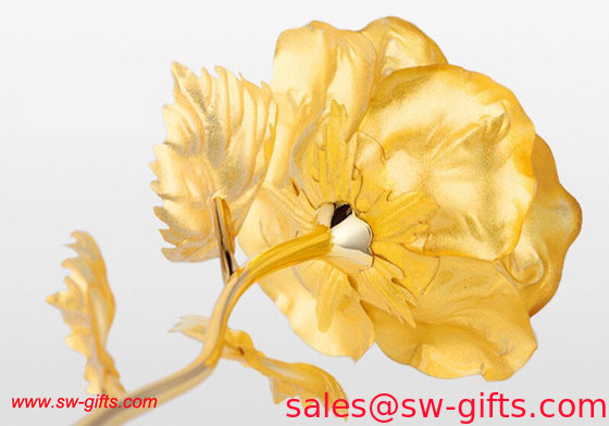 Creative Valentine's day craft Birthday wedding gift 24k gold foil plated rose lover's Gold supplier