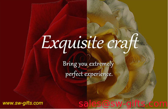 Creative Valentine's day craft Birthday wedding gift 24k gold foil plated rose lover's Gold supplier