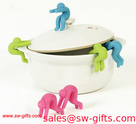 Creative Small People Shaped Lid Insert Candy Color Rubber Inserts Useful Mobile Phone Sta supplier